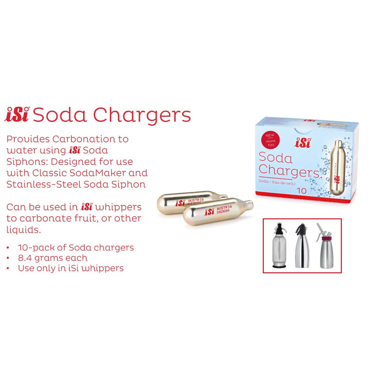 iSi North America Isi Na North America Co2 Soda Siphon Charger For Use With Classic Sodamaker ...